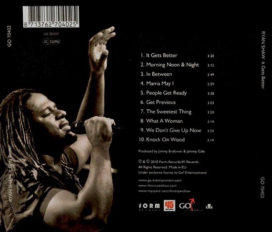 Ryan Shaw - It Gets Better (CD), Ryan Shaw | CD (album) | Muziek | bol