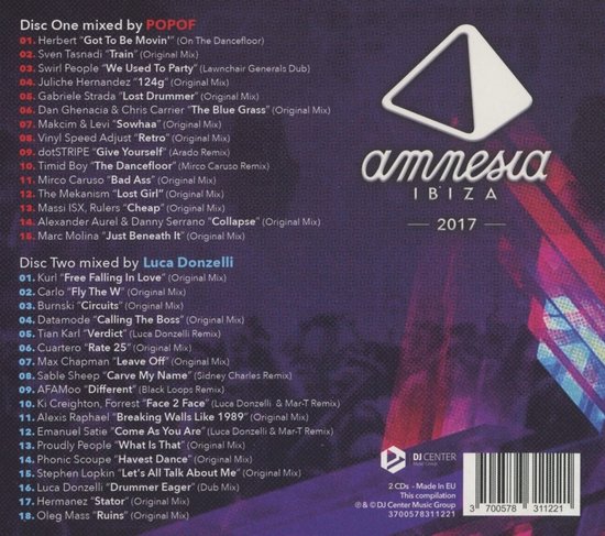 Various Artists - Amnesia Ibiza 2017 (CD), various artists | CD (album) | Muziek | bol