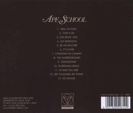 Ape School - Ape School (CD), Ape School | CD (album) | Muziek | bol