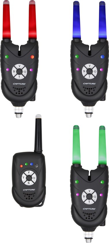 Capture Outdoor, "Sentinel XR-3AR" bite alarm set 3+1, beetmelderset ...