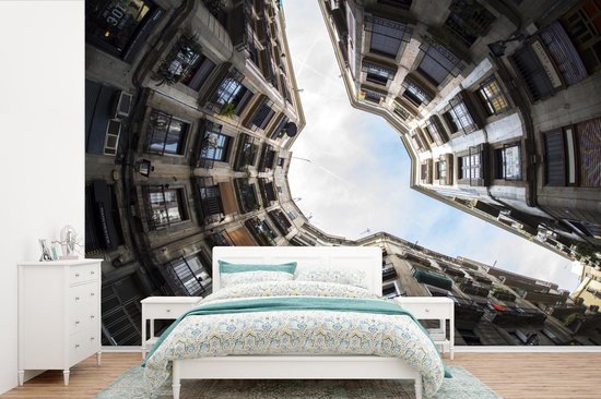 Behang - Fotobehang Architectuur - Barcelona - Lucht - Breedte 450 cm x ...