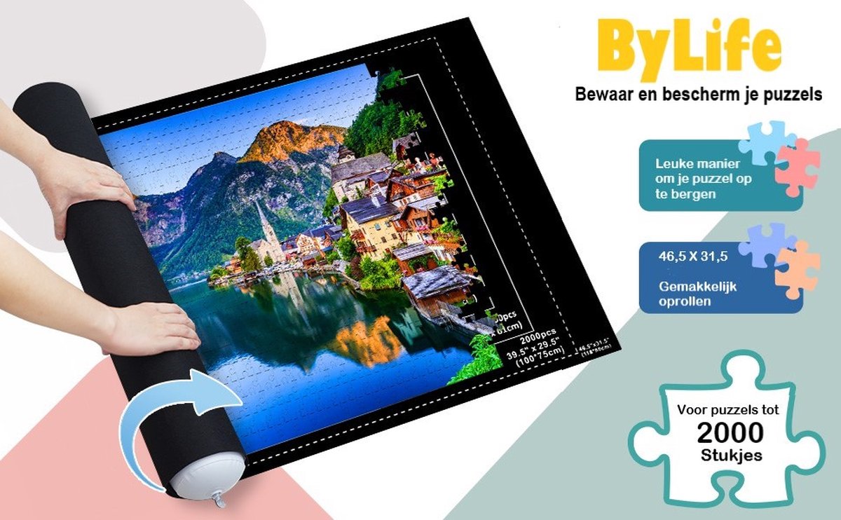 ByLife® Puzzelmat - Legpuzzels 500, 1000 tot 2000 Stukjes Incl ...