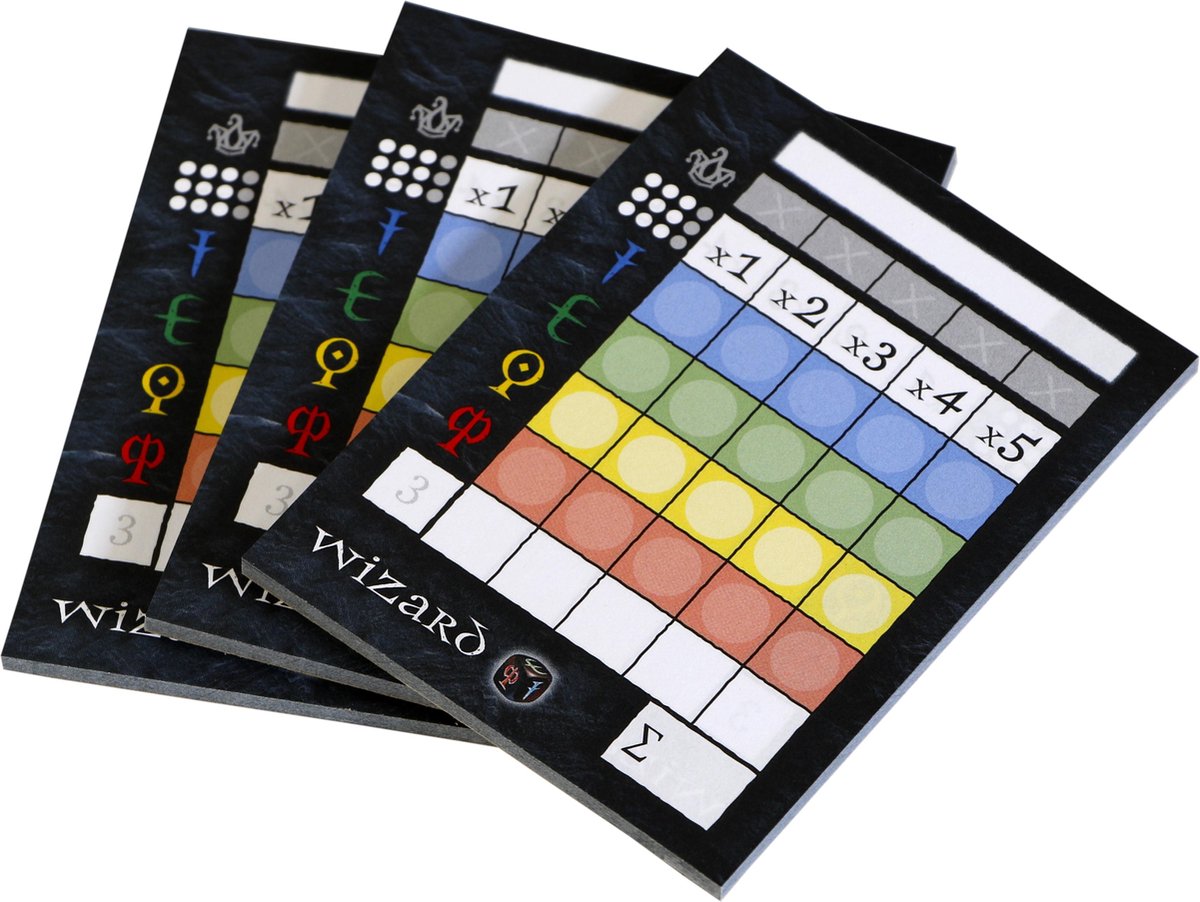 Scoreblokken Wizard Dobbelspel drie stuks Kaartspel | Games | bol.com