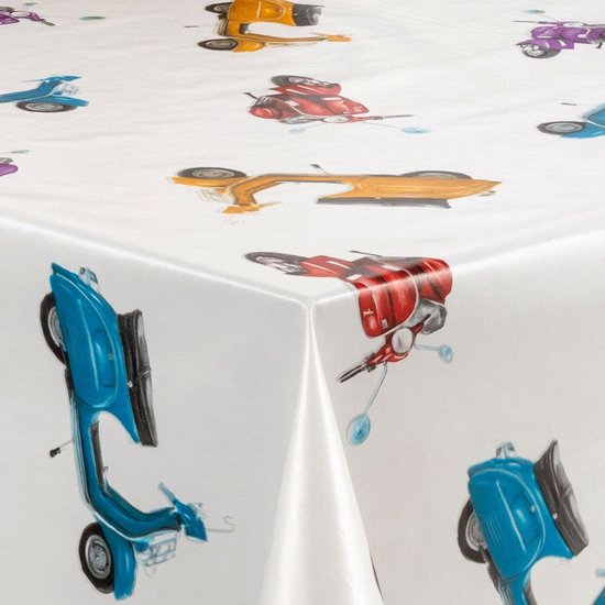 PVC tafelzeil - tafelkleed plastic - op rol geleverd - dessin: Vespa ...