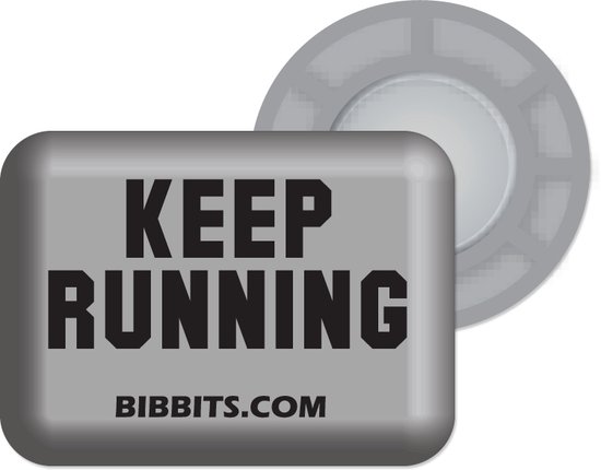Bibbits hardloopmagneten | Keep Running Silver | bol