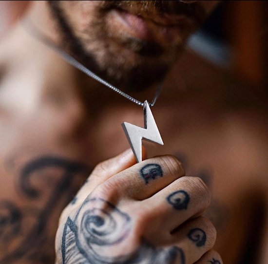 Soraro Bliksem Ketting Zilver | Ketting Heren | Ketting Mannen | Zilver ...
