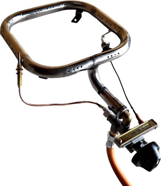 Vuurtafel brander set rvs vierkant - 21 x 21 cm - | bol