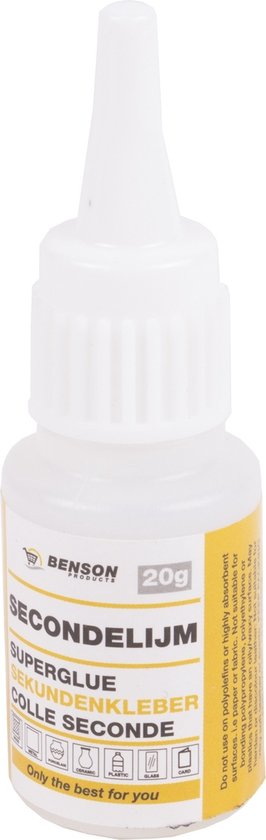 Benson Secondelijm - 20 gram - Cyanoacrylaat - Flacon | bol