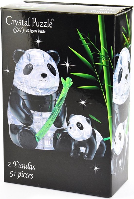 Crystal puzzel 51 stukjes panda met jong | bol.com