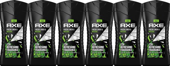 Axe Douchegel – Wasabi & Fresh Linen - 6 x 250 ml - Voordeelverpakking ...