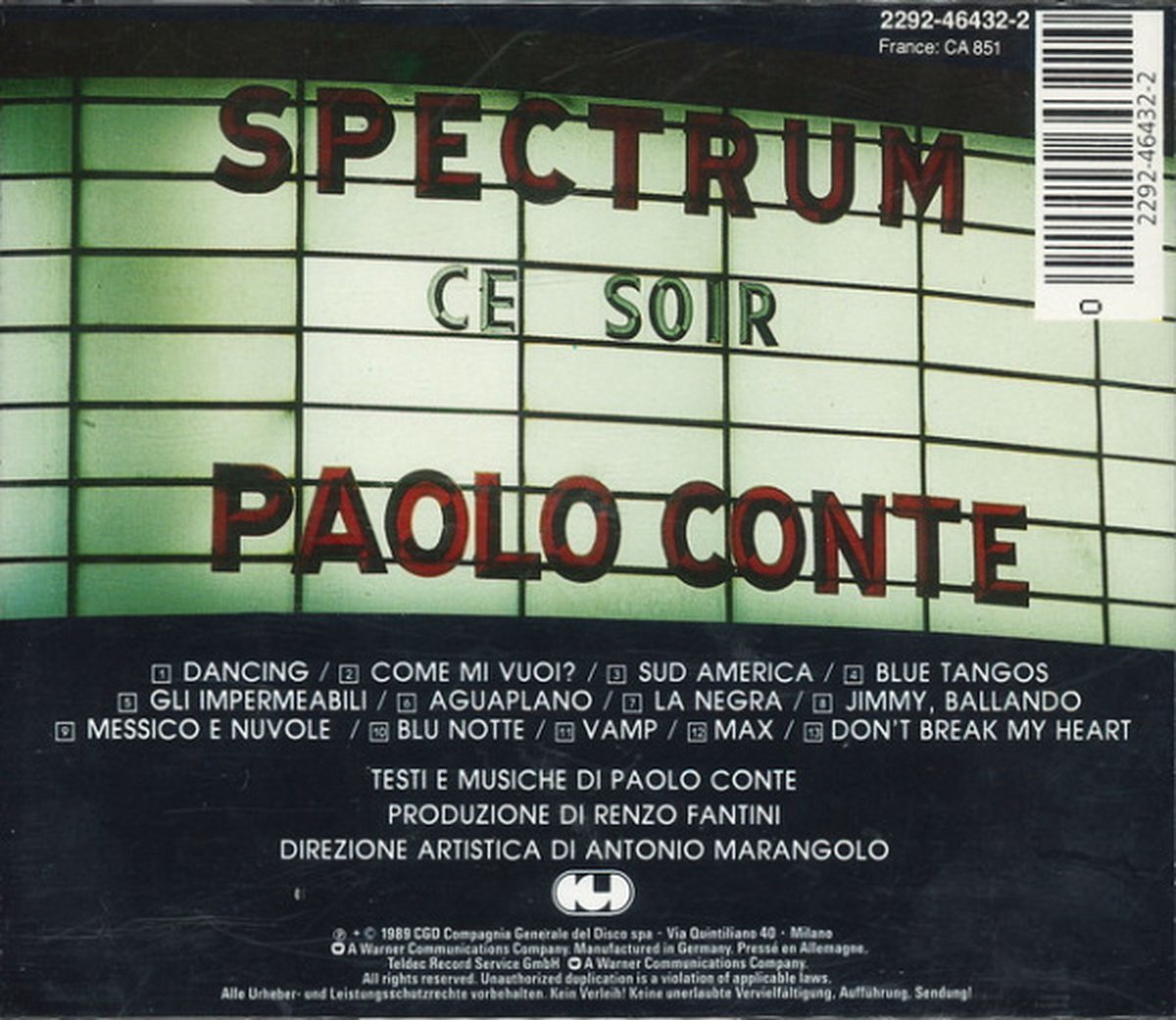Live, Paolo Conte | CD (album) | Muziek | bol.com
