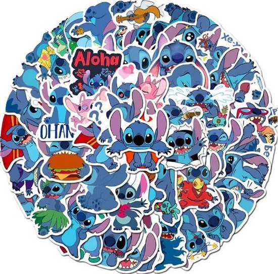 Lilo en Stitch Sticker set 50 stuks - Laptop Stickers - Kinder Stickers ...