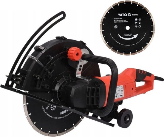 YATO Betonzaag - 2600W - 350 mm met extra diamanten zaagblad | bol