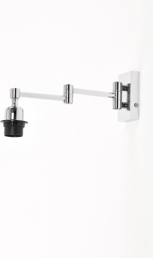 Mesa wandlamp in zilver met verstelbare arm, zonder lichtbron geleverd ...