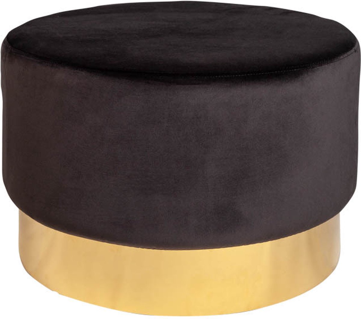 moderne Hocker, Poef als salontafel te gebruiken 55 cm fluweel zwart ...