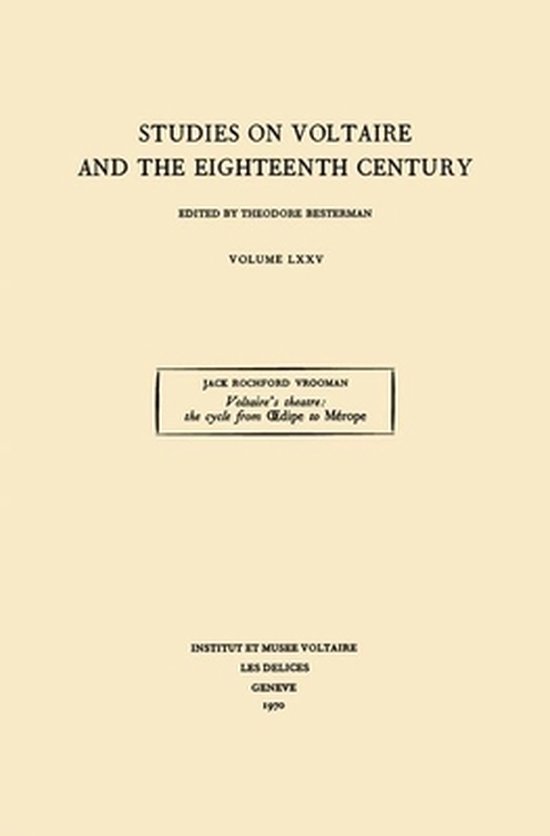 Oxford University Studies in the Enlightenment- Voltaire's Theatre | 9780729401685 |... | bol