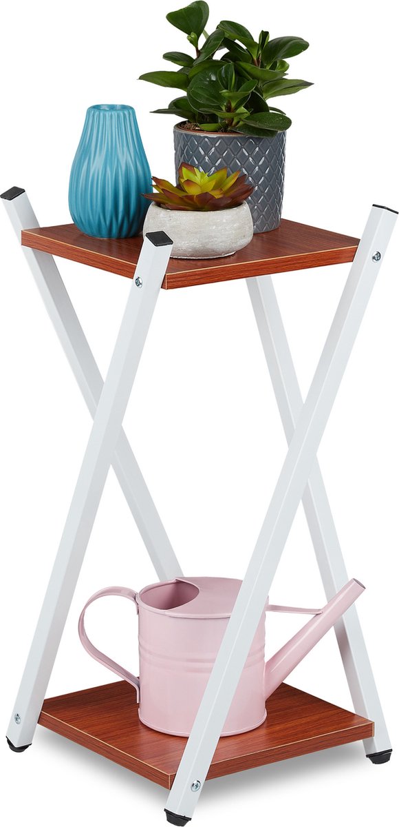 Relaxdays plantentafel met 2 etages - plantenstandaard binnen ...