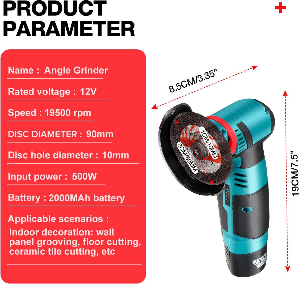 Brushless haakse slijper-Mini Cutter Grinder Polijstmachine-Diamond ...