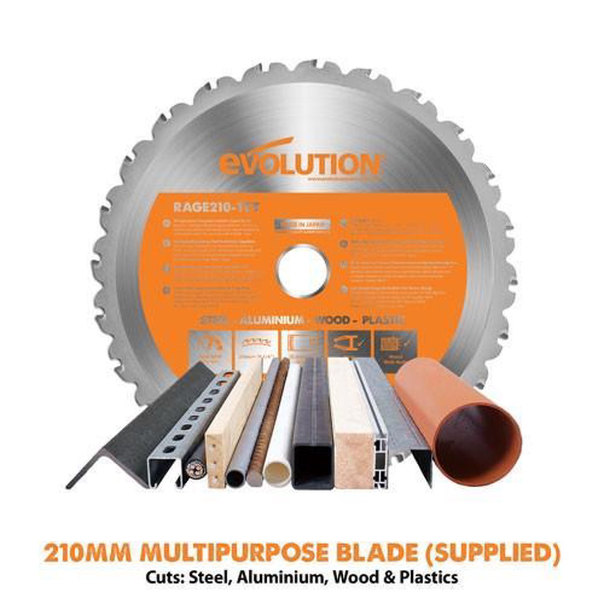 EVOLUTION - Evolution R210 CMS Radiaal afkortzaag - Hout - Metaal ...