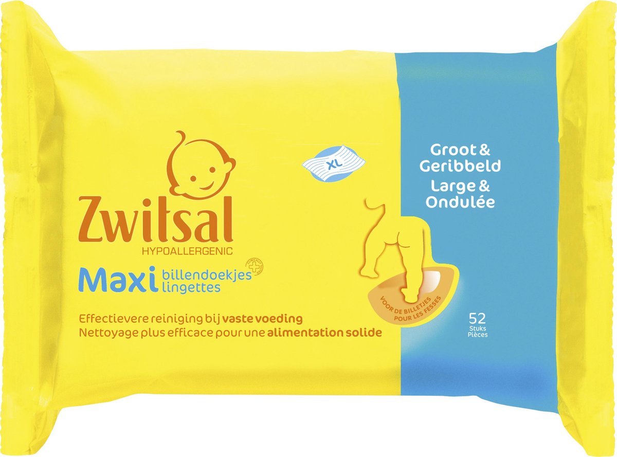 Zwitsal Billendoekjes Maxi - 52 stuks - Baby | bol
