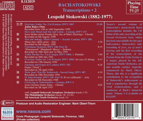 Stokowski So - Transcriptions Volume 2 (CD), Onbekend | Muziek | bol