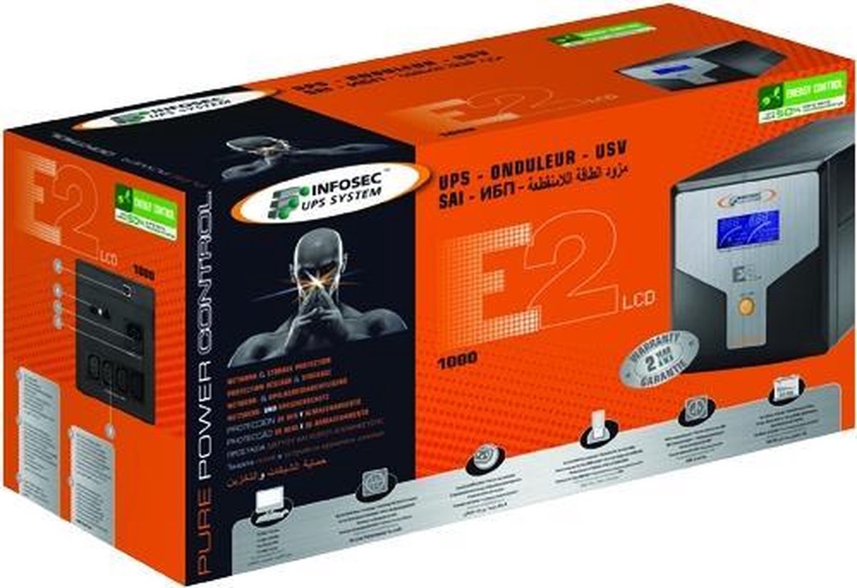 INFOSEC UPS SYSTEM Onduleur E2 LCD 1000 | bol.com