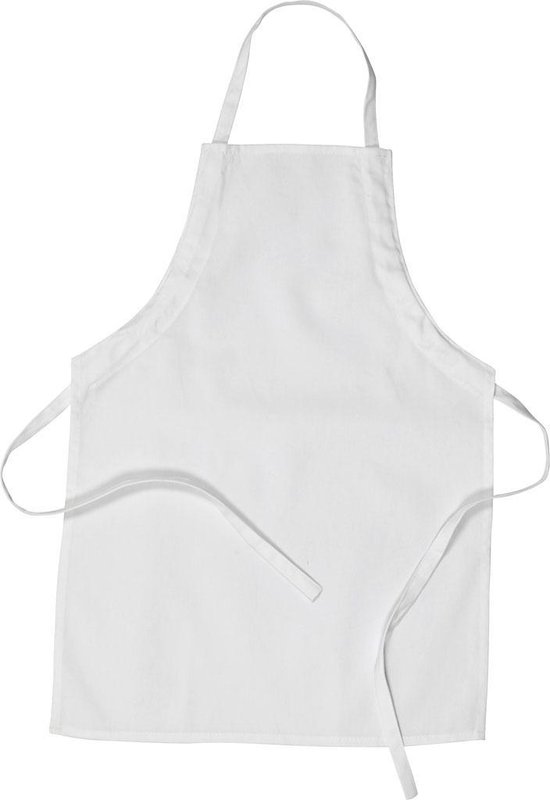 Schort, afm 43x61 cm, wit, 1stuk | bol