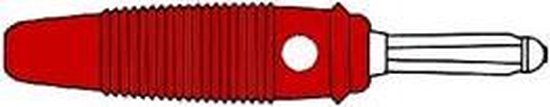 HQ MATING CONNECTOR 4mm WITH TRANSVERSE HOLE AND SCREW / RED (BULA 20K ...