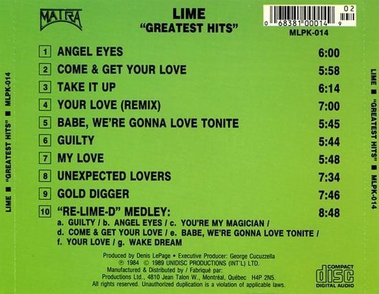 Lime - The greatest hits | CD (album) | Muziek | bol