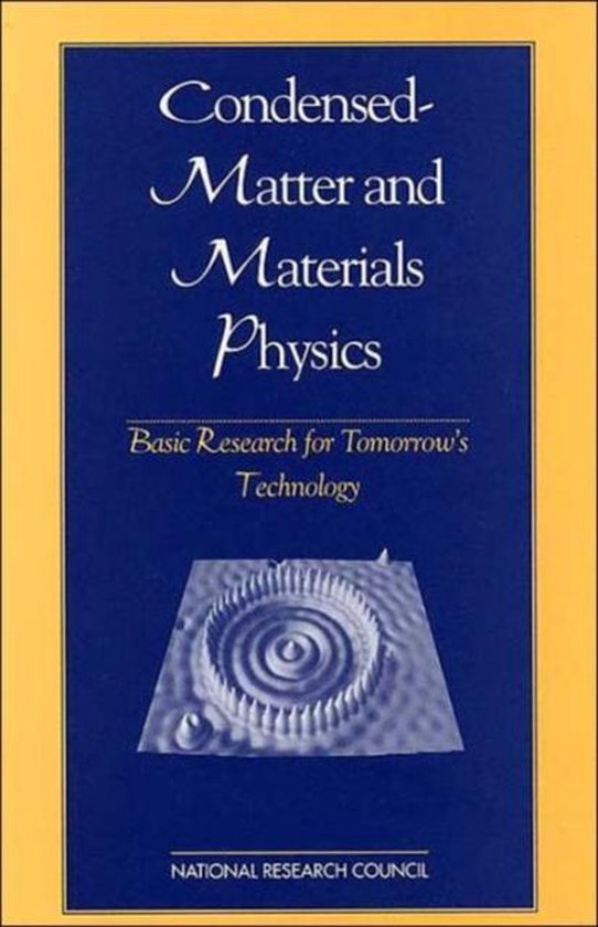 Condensed-Matter and Materials Physics | 9780309063494 | National Research Council |... | bol.com
