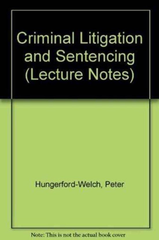 Criminal Litigation & Sentencing | 9781859411667 | Boeken | bol.com