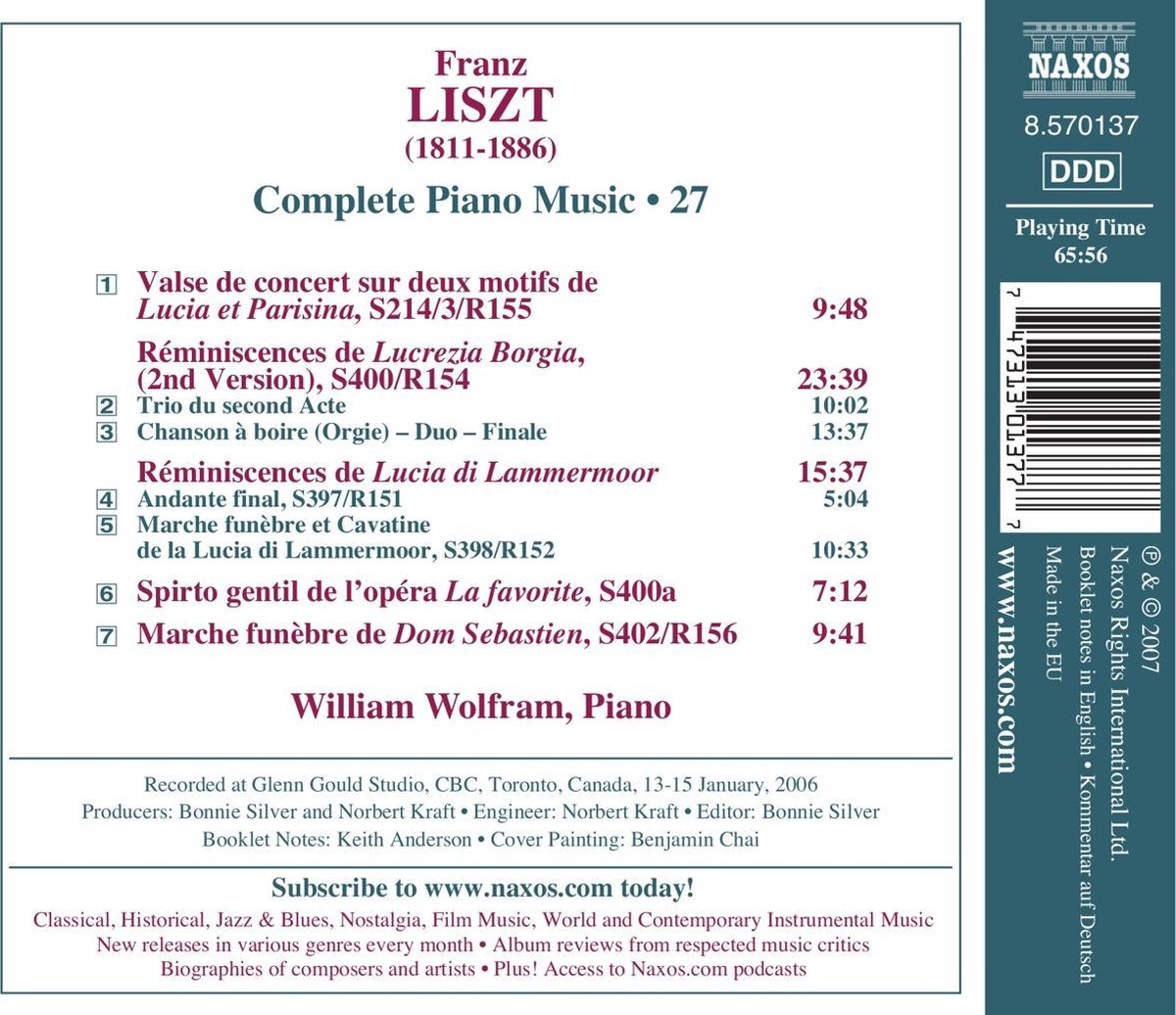 Wolfram - Complete Piano Music Volume 27 (CD), Wolfram | Muziek | bol.com