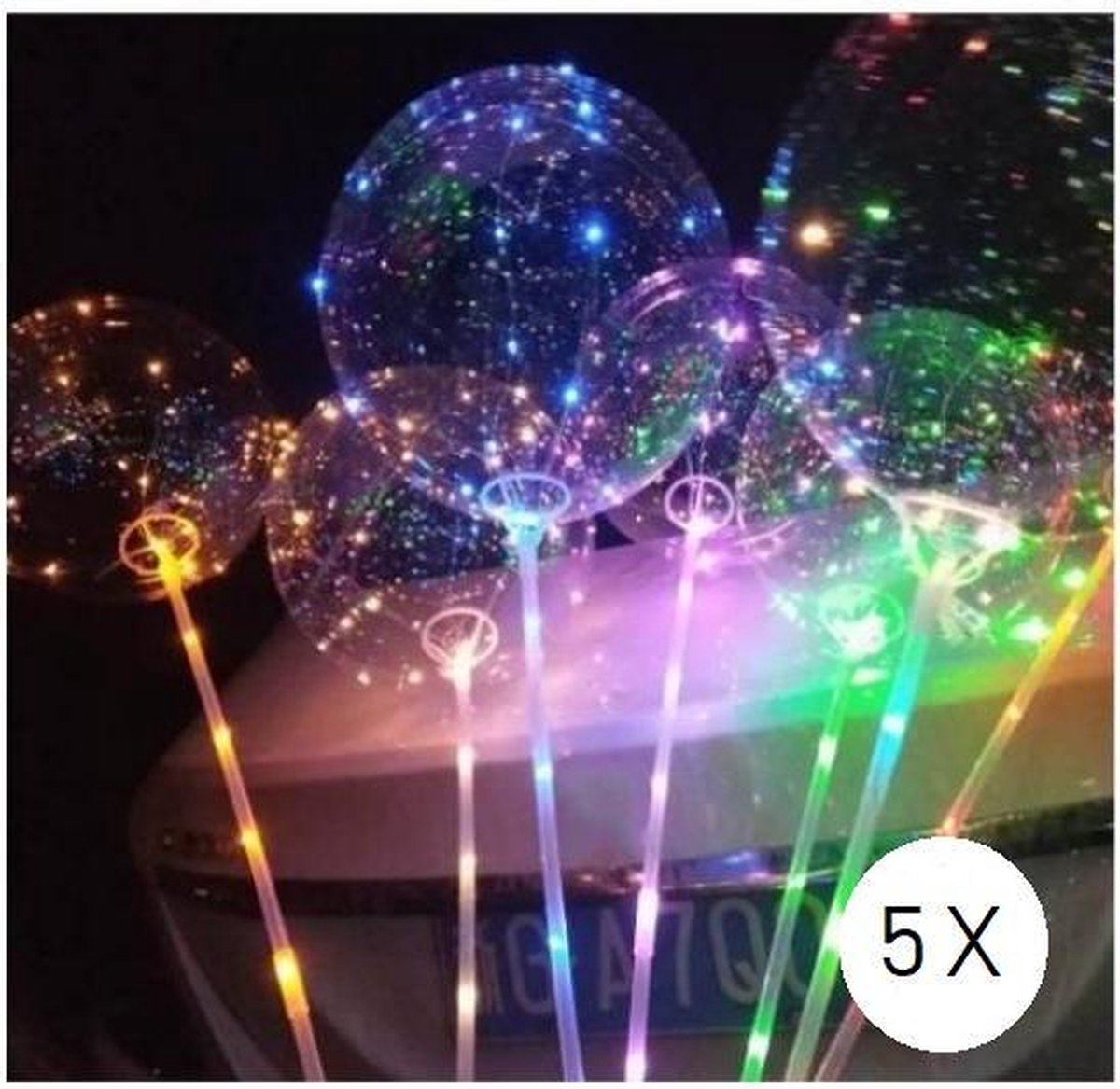 Lichtgevend LED ballon - 30 LED - Uniek voor elk feest - Trend 2021- 5 ...