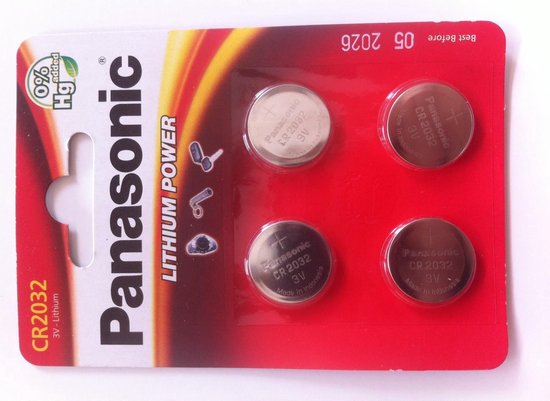 CR2032 Lithium knoopcel 4 stuks Panasonic | bol