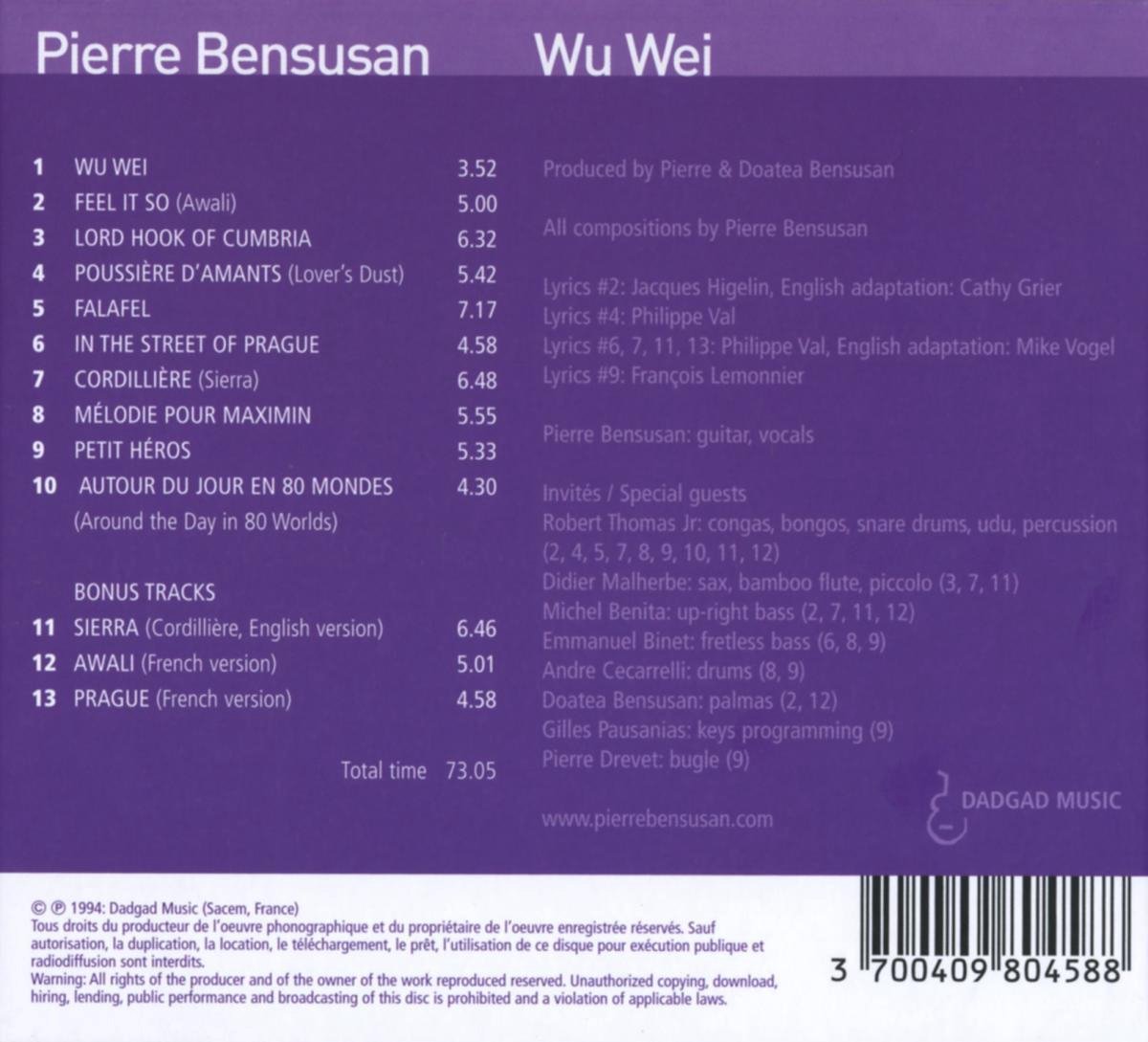 Wu Wei, Pierre Bensusan | CD (album) | Musique | bol.com