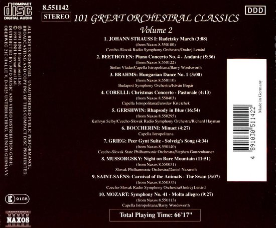 101 Greatest Orchestral Classics Vol.2, various artists | CD (album ...