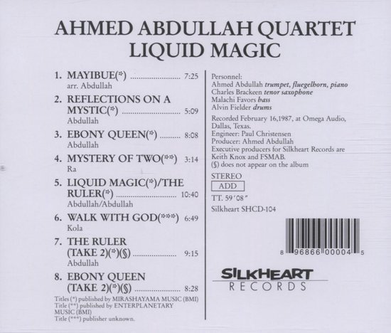 Liquid Magic, Ahmed Quartet Abdullah | CD (album) | Muziek | bol.com