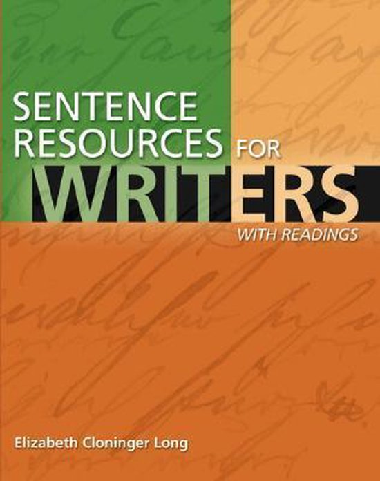 Sentence Resources for Writers, with Readings | 9780321338723 ...