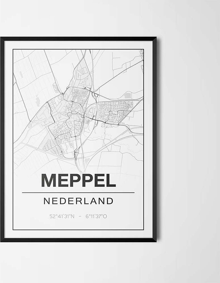 Poster/plattegrond MEPPEL - 30x40cm | bol.com
