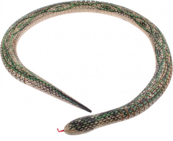 houten slang 70 cm beige/groen | bol.com