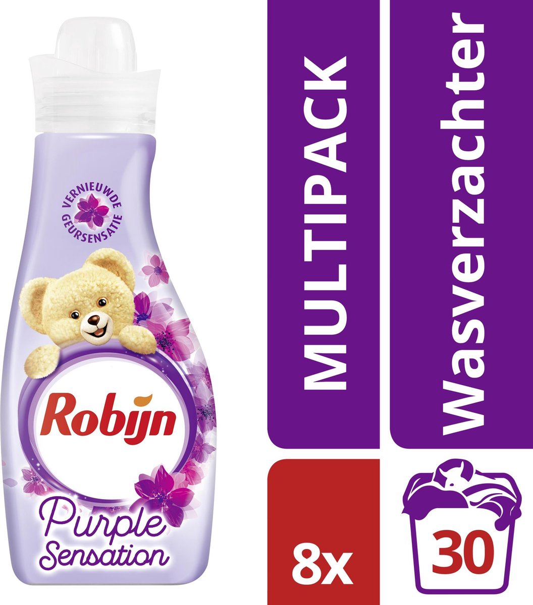 Robijn Purple Sensation Wasverzachter - 240 Wasbeurten - 8 x 750 ml ...