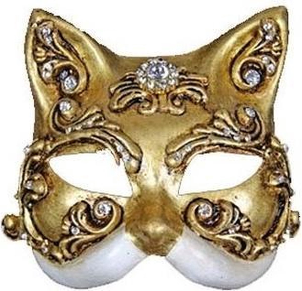 Venetiaans barok kat masker wit | bol.com