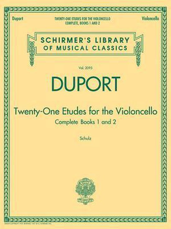 Twenty-One Etudes for the Violoncello, Jean-Louis Duport ...