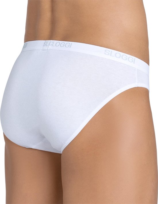 sloggi men Basic Heren Mini slip - 2-pack - Wit - Maat XXL | bol