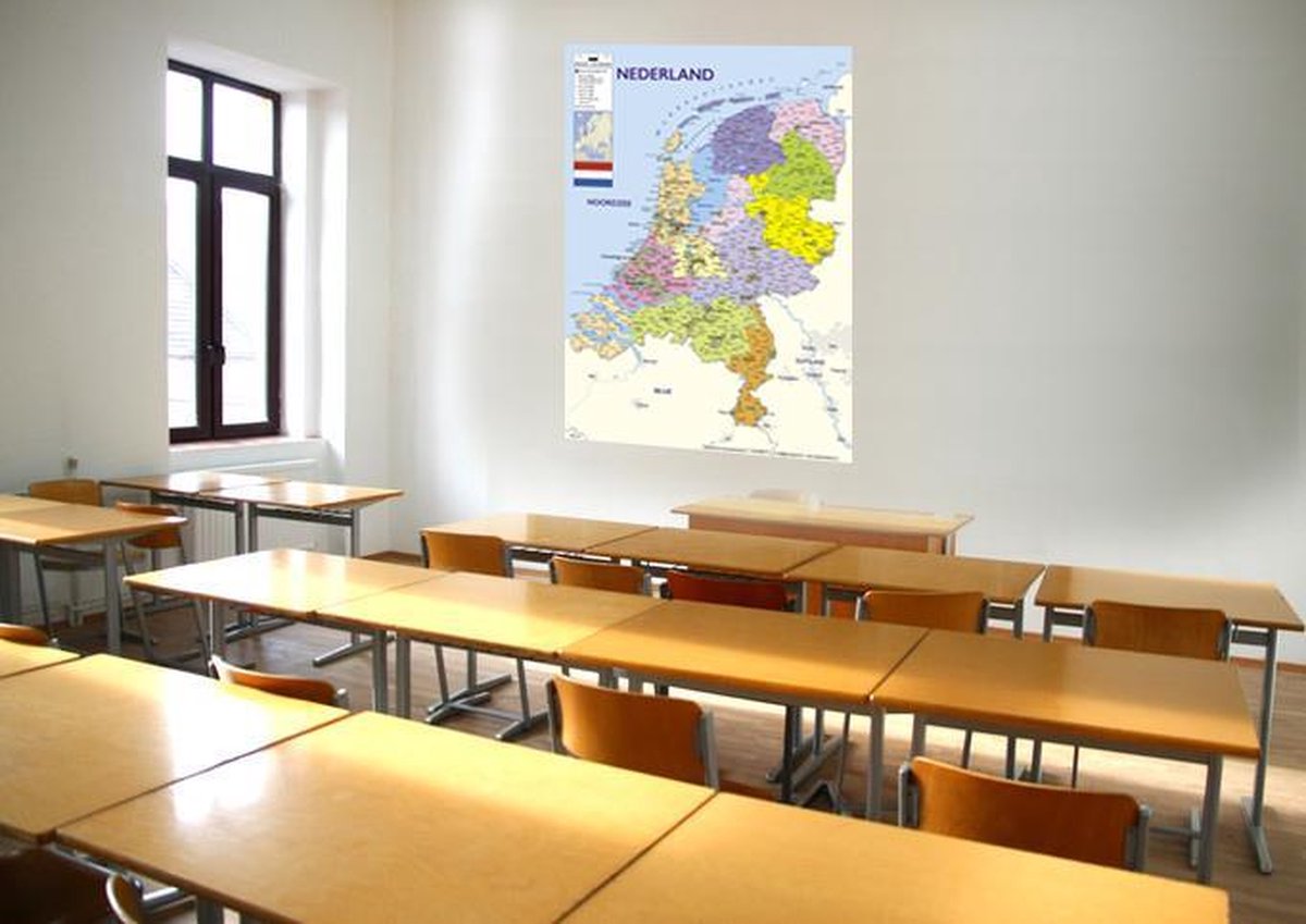 Nederland Kaart Poster XXL -Extra groot- 100 x 140 cm - druk 2021 ...