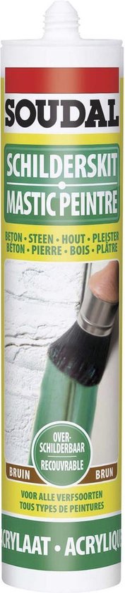Soudal acrylaat schilderskit S-AK 310 bruin 300 ml | bol