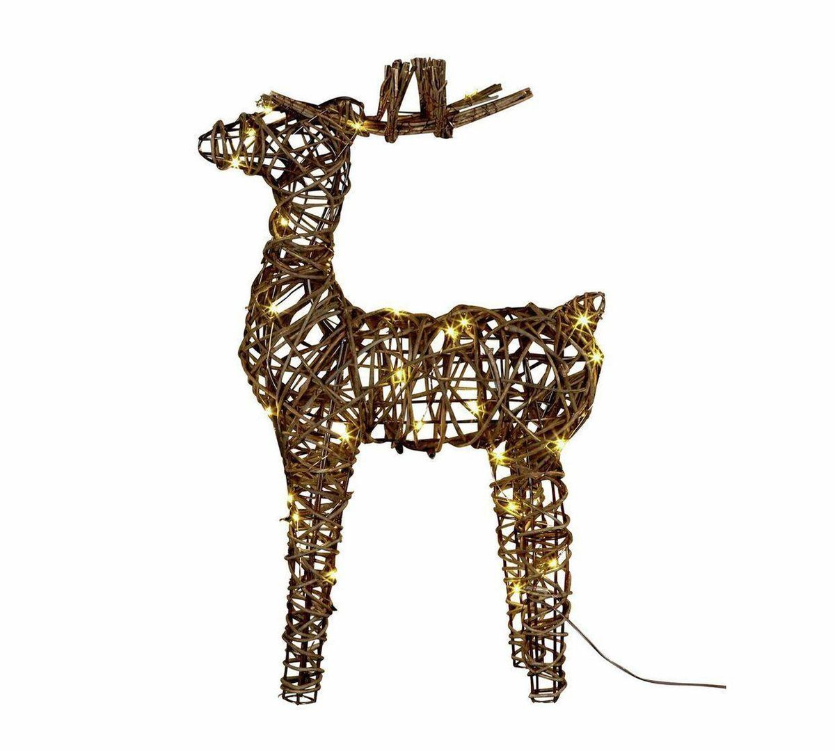 Kerstverlichting | Rotan Rendier 50 LED-verlichting - warm wit ...