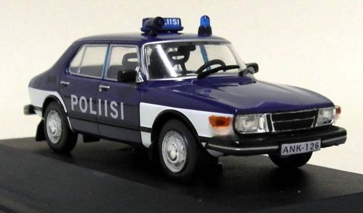 SAAB 99 - Poliiti - Blauw - 1:43 - Atlas - Modelauto - Schaalmodel ...