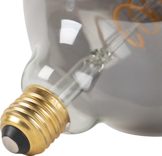 LUEDD E27 dimbare LED gedraaid filament lamp smoke 4W 100 lm 2100K | bol.com