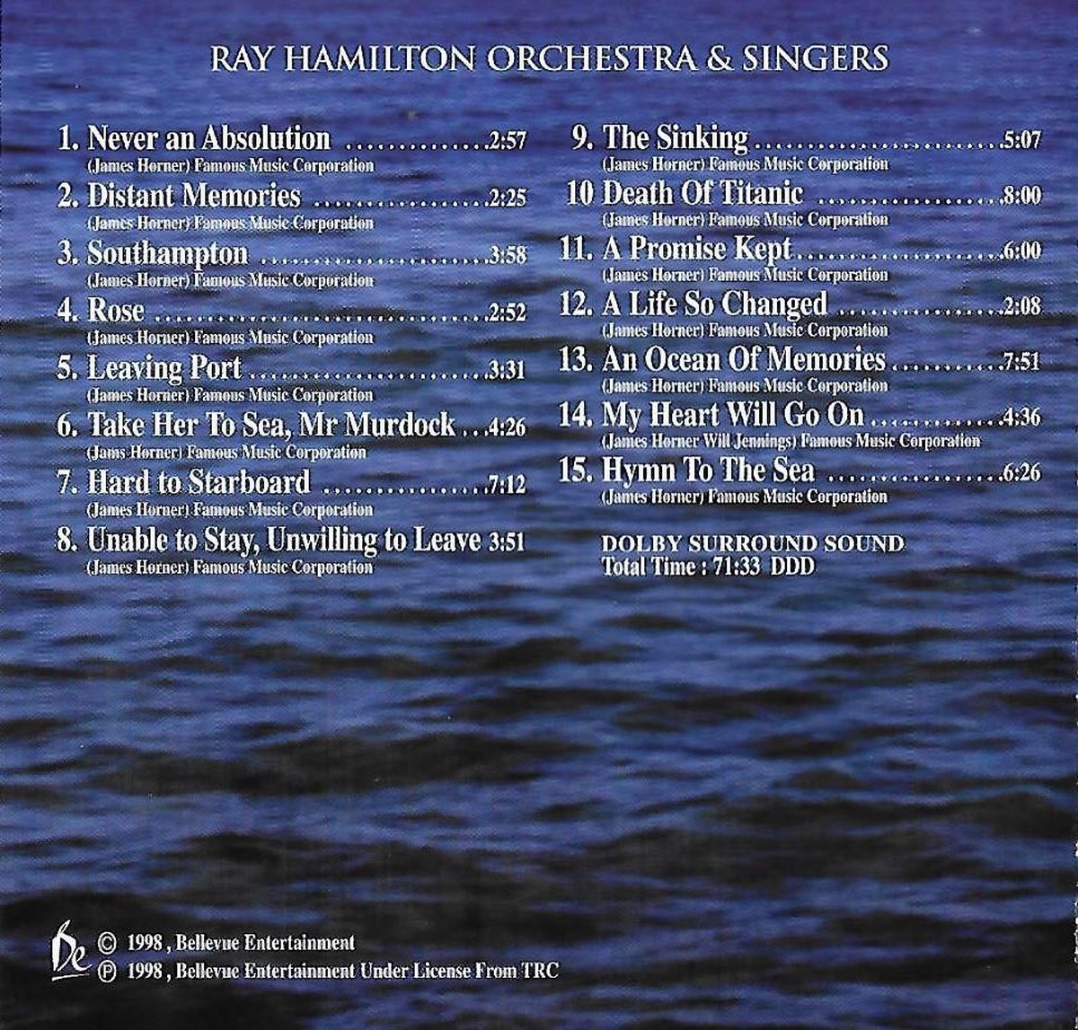 Music From Titanic, Ray Hamilton Orchestra & Singers | CD (album ...